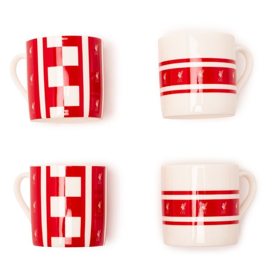 LFC Espresso Cup 4 Pack Set in Red & White | Official Liverpool FC ...