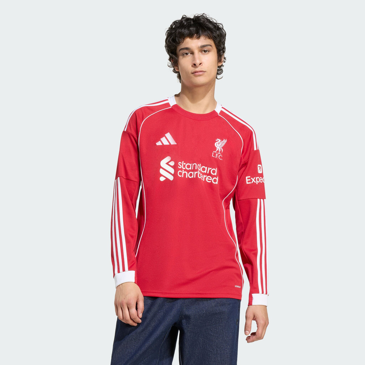 LFC adidas Mens 25/26 Home Long Sleeve Jersey | Liverpool FC Store