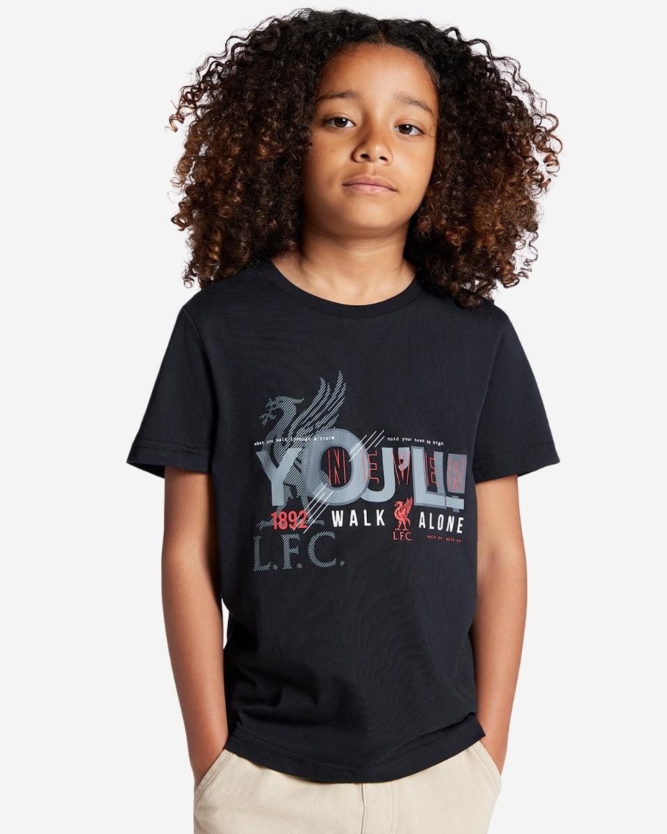 LFC Juniors YNWA Line Tee Black | Liverpool FC Store