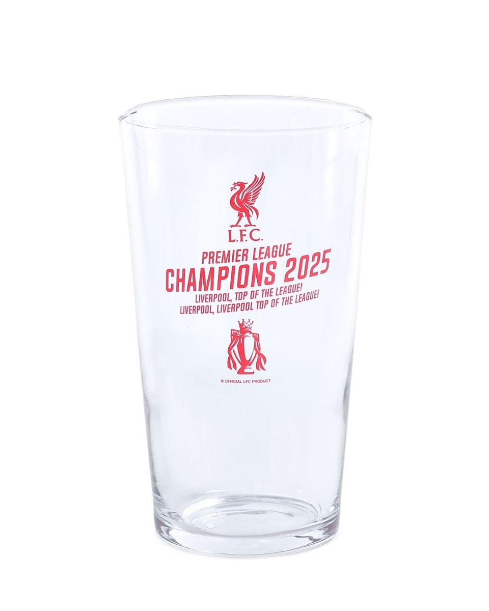 LFC EPL Champions 24/25 Pint Glass | Official Liverpool FC Store Middle ...